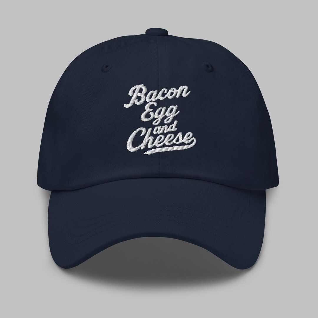 Bacon, Egg and Cheese Embroidered Dad Hat: Breakfast Cap - Etsy