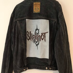 1980’s Retro Slipknot Logo Print Denim Jacket. - Etsy UK