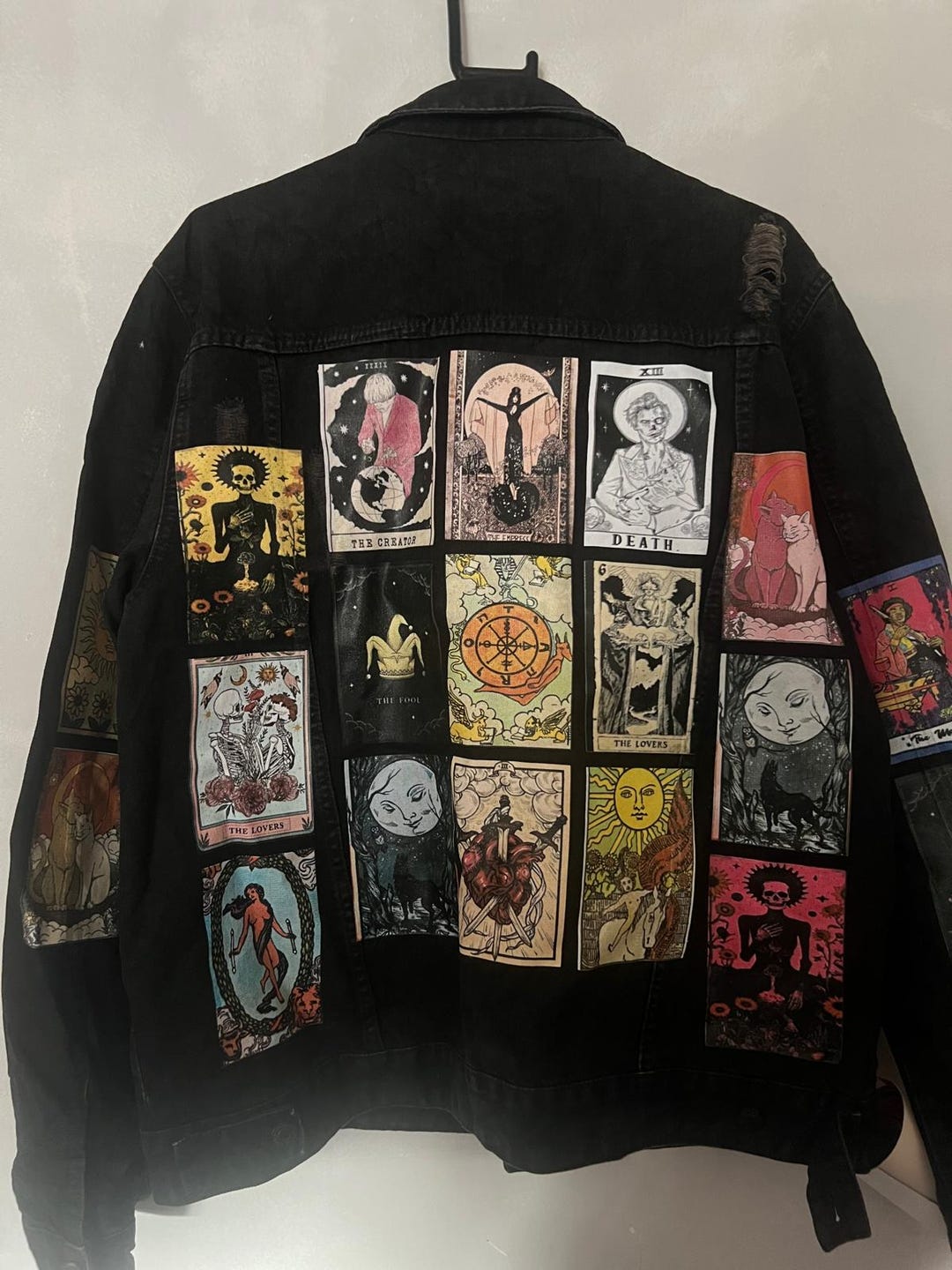 1980’s-2000’s Retro Vintage Jacket With Custom Print! Tarot Card - Etsy