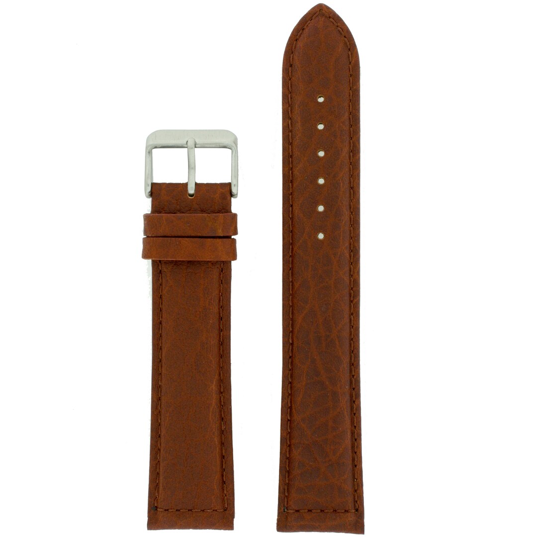 Extra Long Leather Watch Band XL in Honey Brown Matte Finish Mens Strap ...