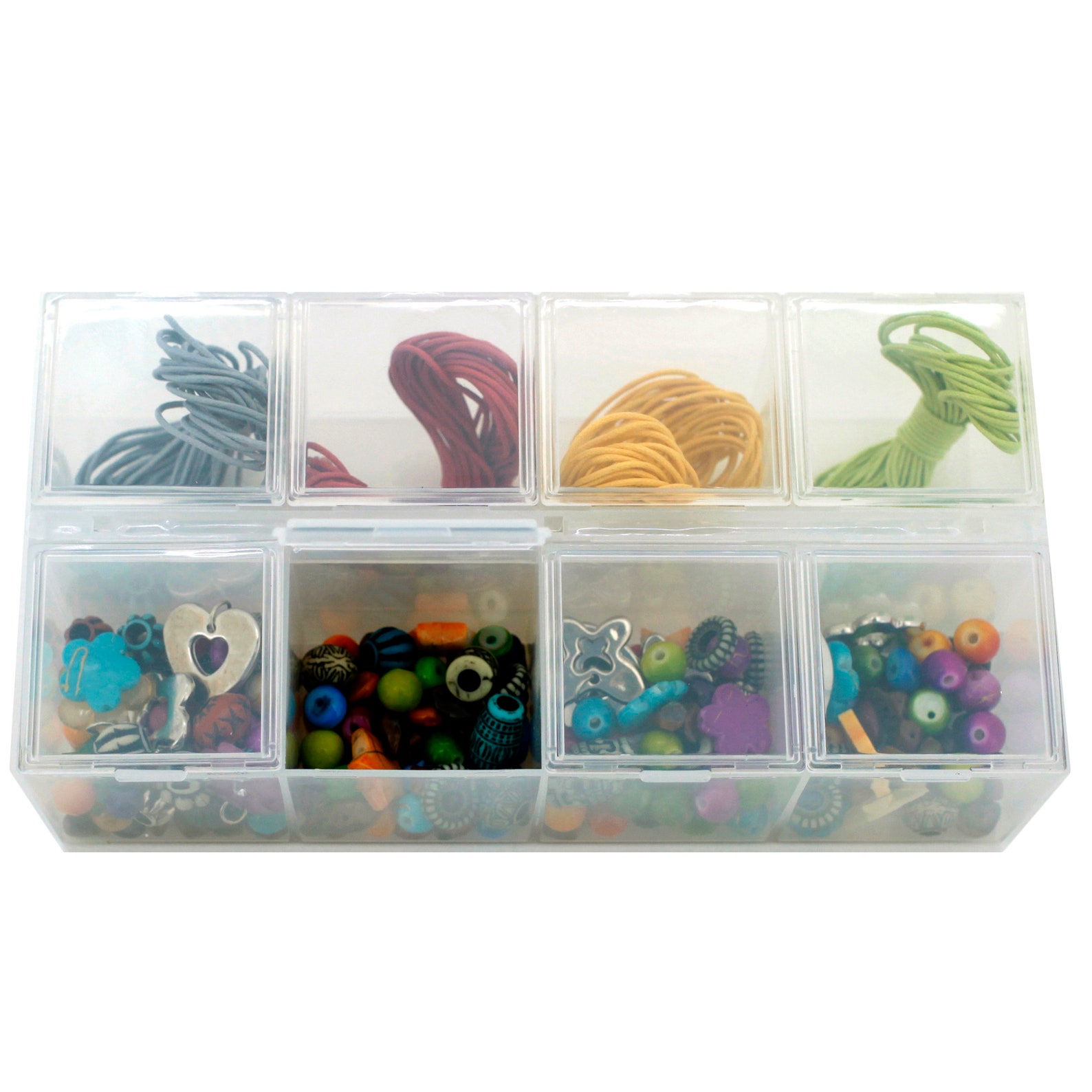 Set of 2 Storage Containers Organize Small Items 8 Clear | Etsy