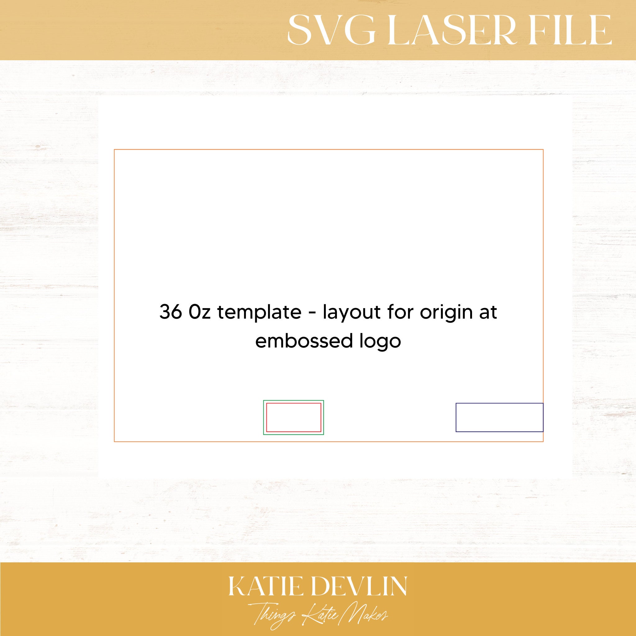 36oz Yeti Rambler Full Wrap Template SVG, Tumbler Laser Engraving ...