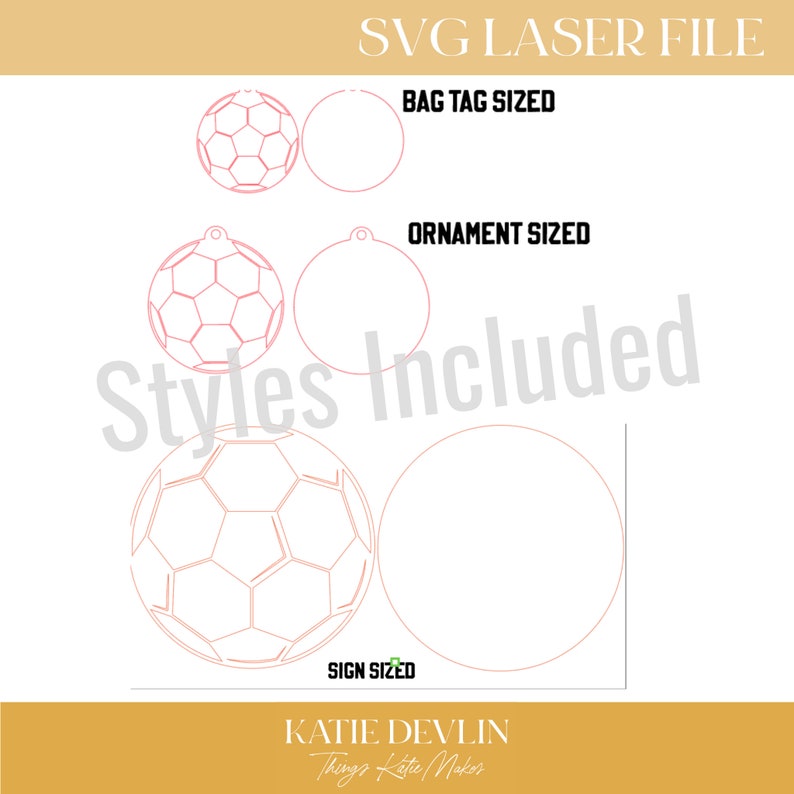 Soccer Keychain SVG, Sized for Glowforge, Soccer Bag Tag SVG, Soccer ...