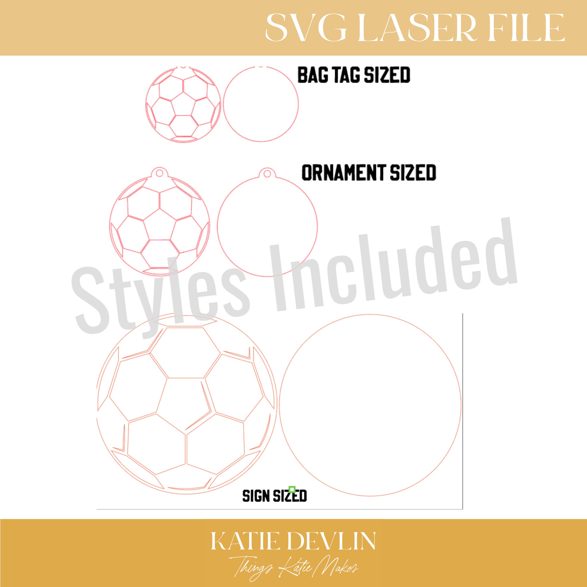 Soccer Keychain SVG, Sized for Glowforge, Soccer Bag Tag SVG, Soccer ...