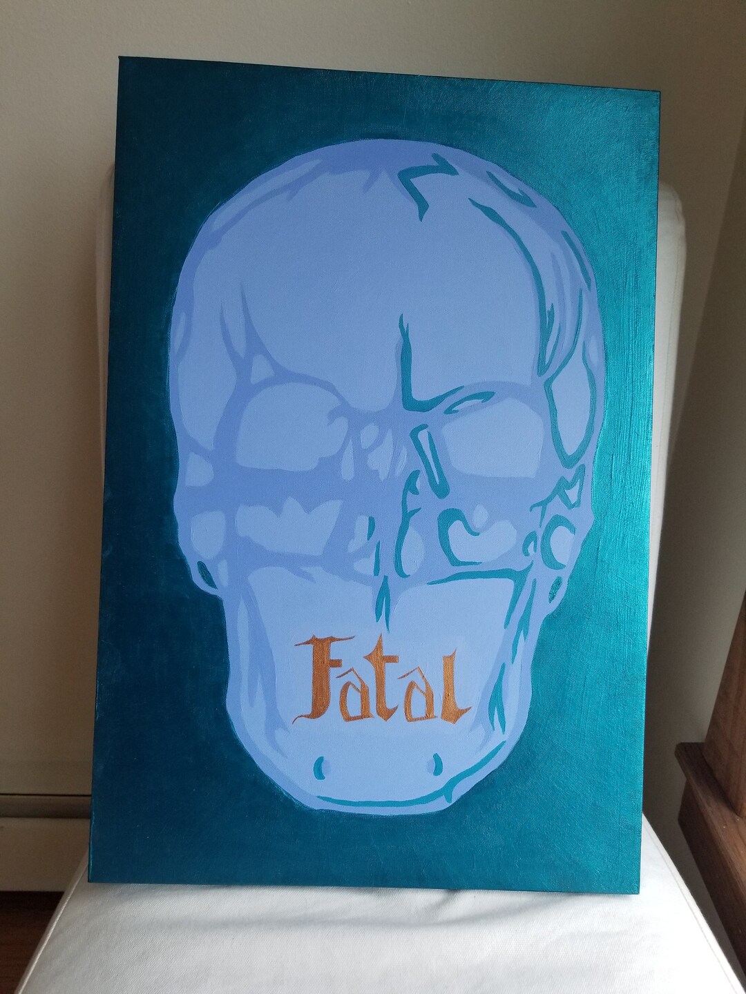 Acrylic Skull Painting - Etsy