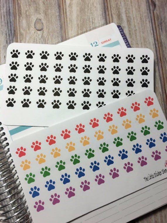 Paw Print/ Vet Stickers. Perfect for Any Planner | Etsy
