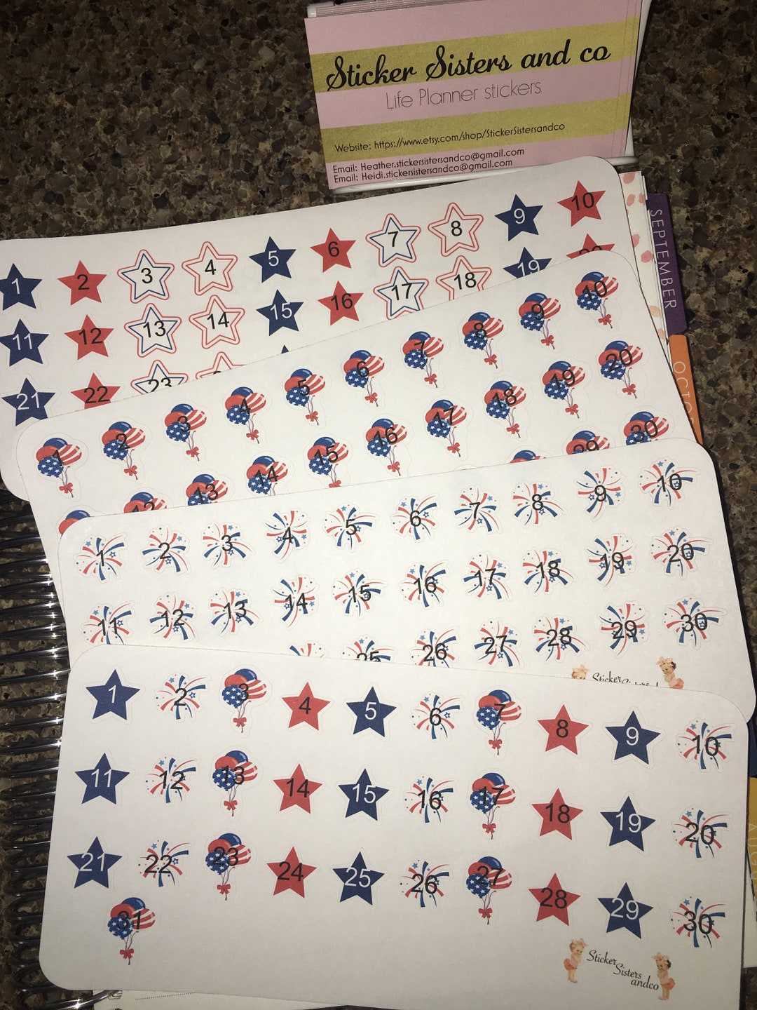 July Date Cover Ups. Perfect for Any Planner! - Etsy