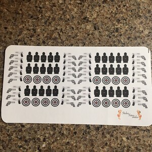 Gun Range Stickers. Perfect for Any Planner! - Etsy