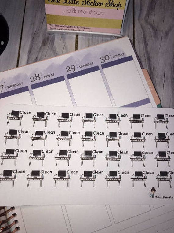 Clean Desk Stickers. Perfect for Any Planner | Etsy
