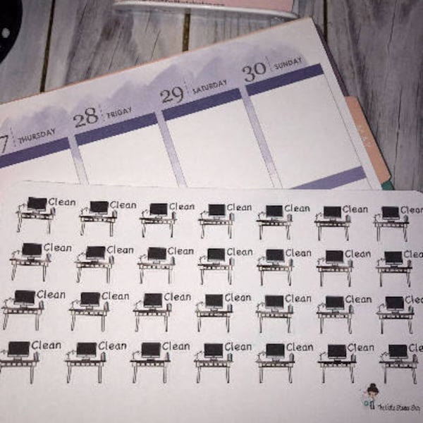 Clean Desk Stickers - Etsy