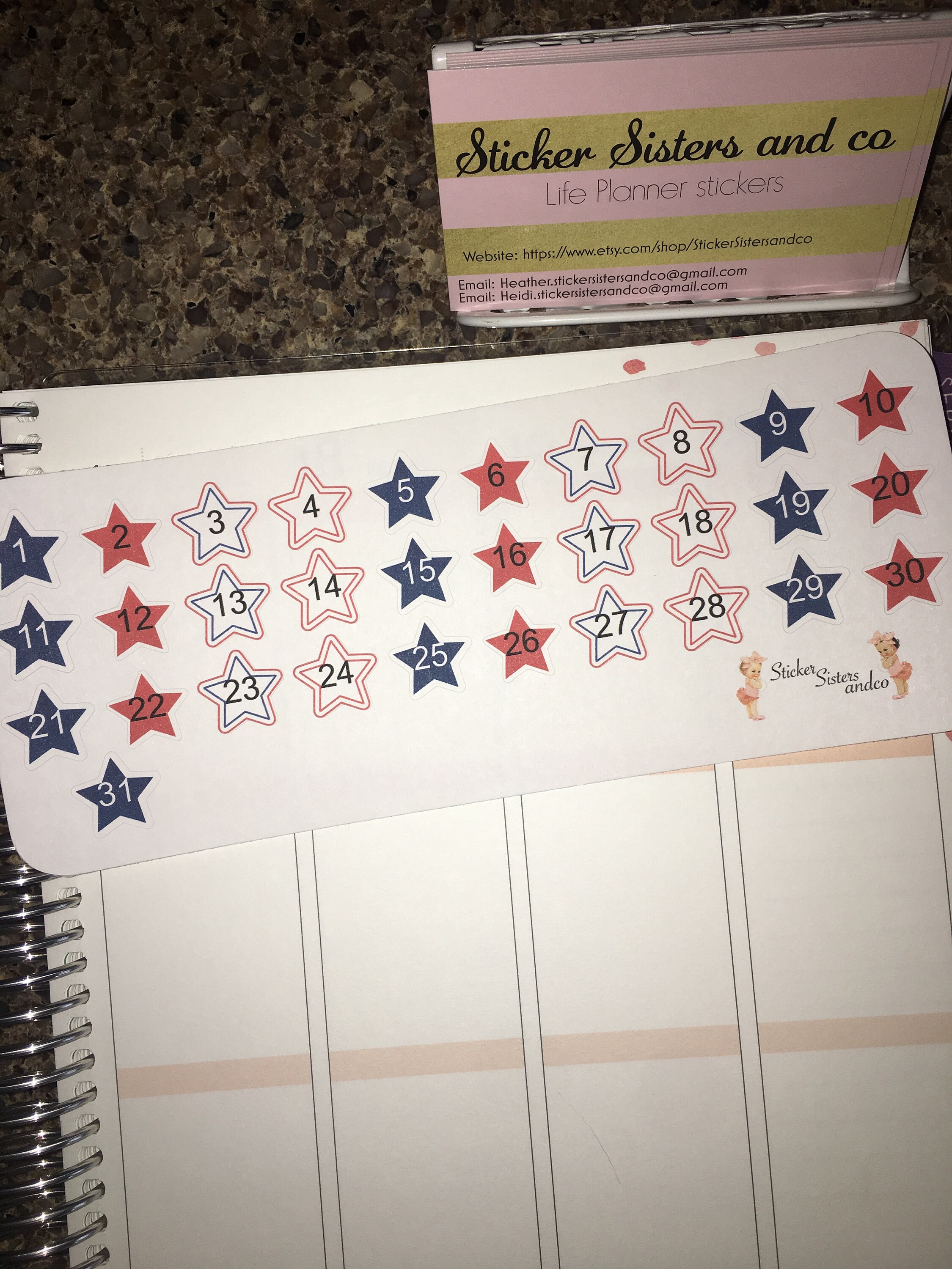 July Date Cover Ups. Perfect for Any Planner - Etsy