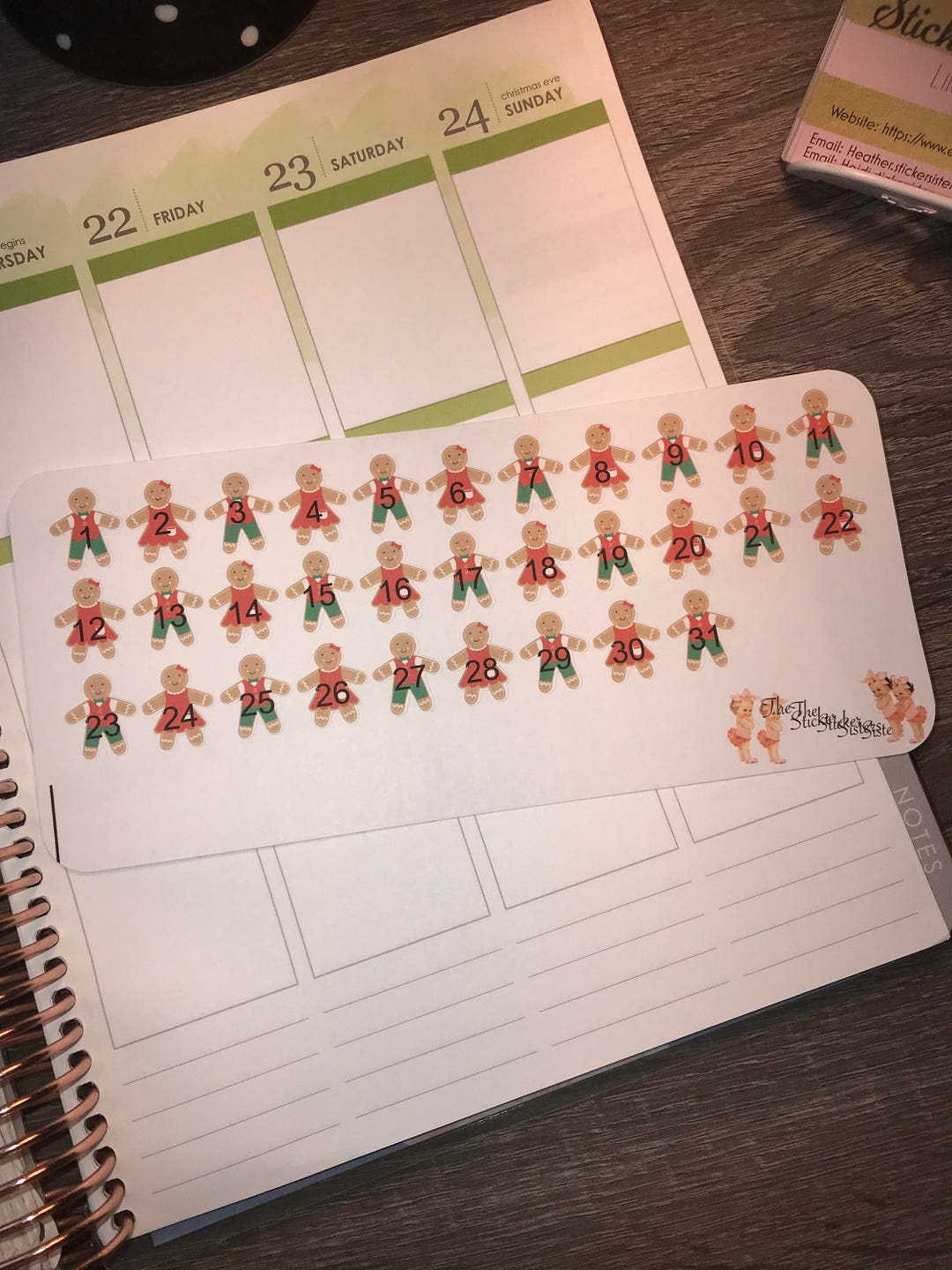 Christmas Gingerbread Man Date Cover Ups. Perfect for Any Planner!! - Etsy