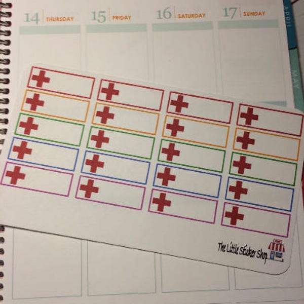 Red Cross Stickers - Etsy