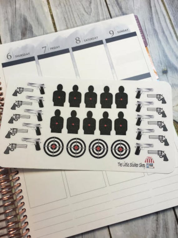 Gun Range Stickers. Perfect for Any Planner - Etsy