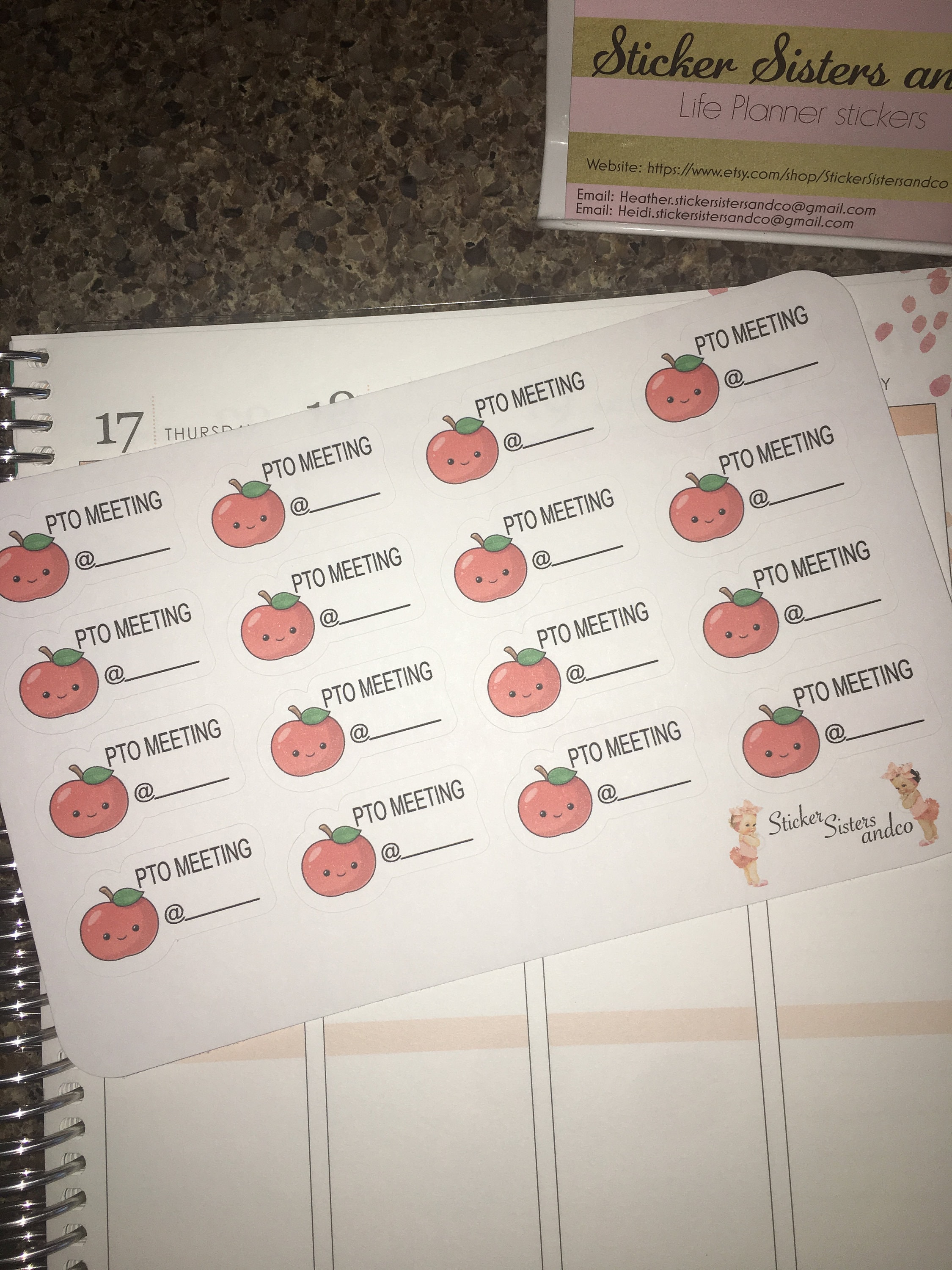 PTA/PTO Meeting stickers. Perfect for any planner | Etsy