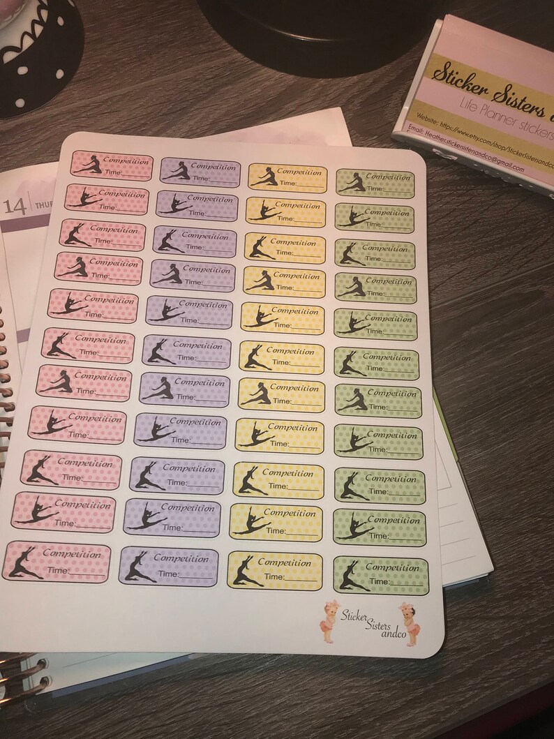 Dance Competition Stickers. Perfect for Any Planner. - Etsy