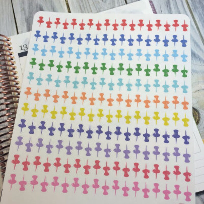 Thumb Tack Stickers - Etsy