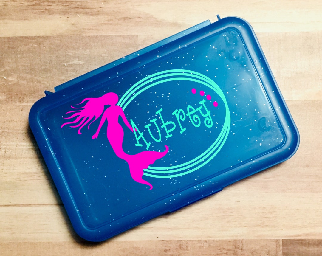 Mermaid Pencil Box, Girls Personalized Pencil Box, Back to School Gift ...