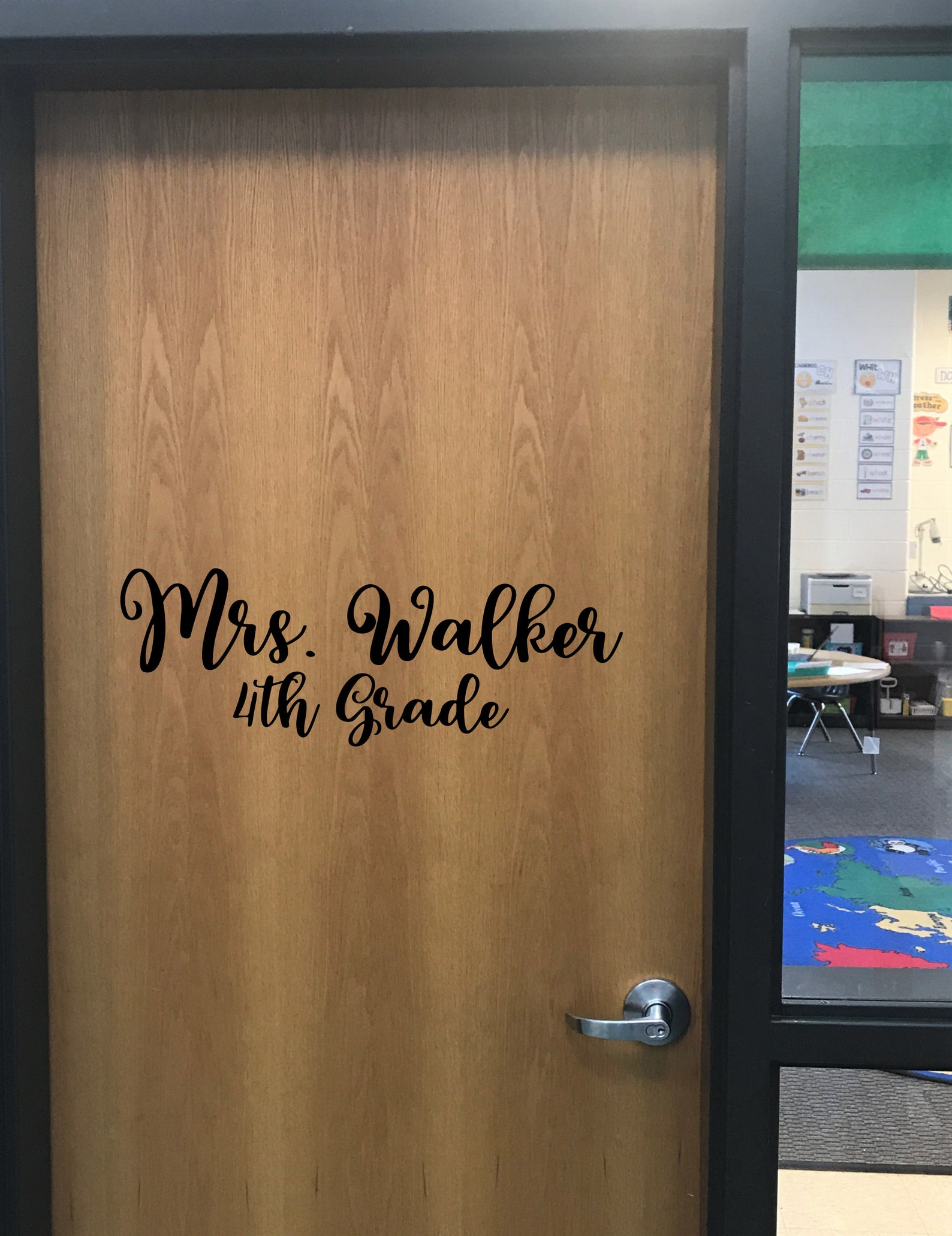 Teacher Name Door Decal Classroom Door Sticker Back to - Etsy