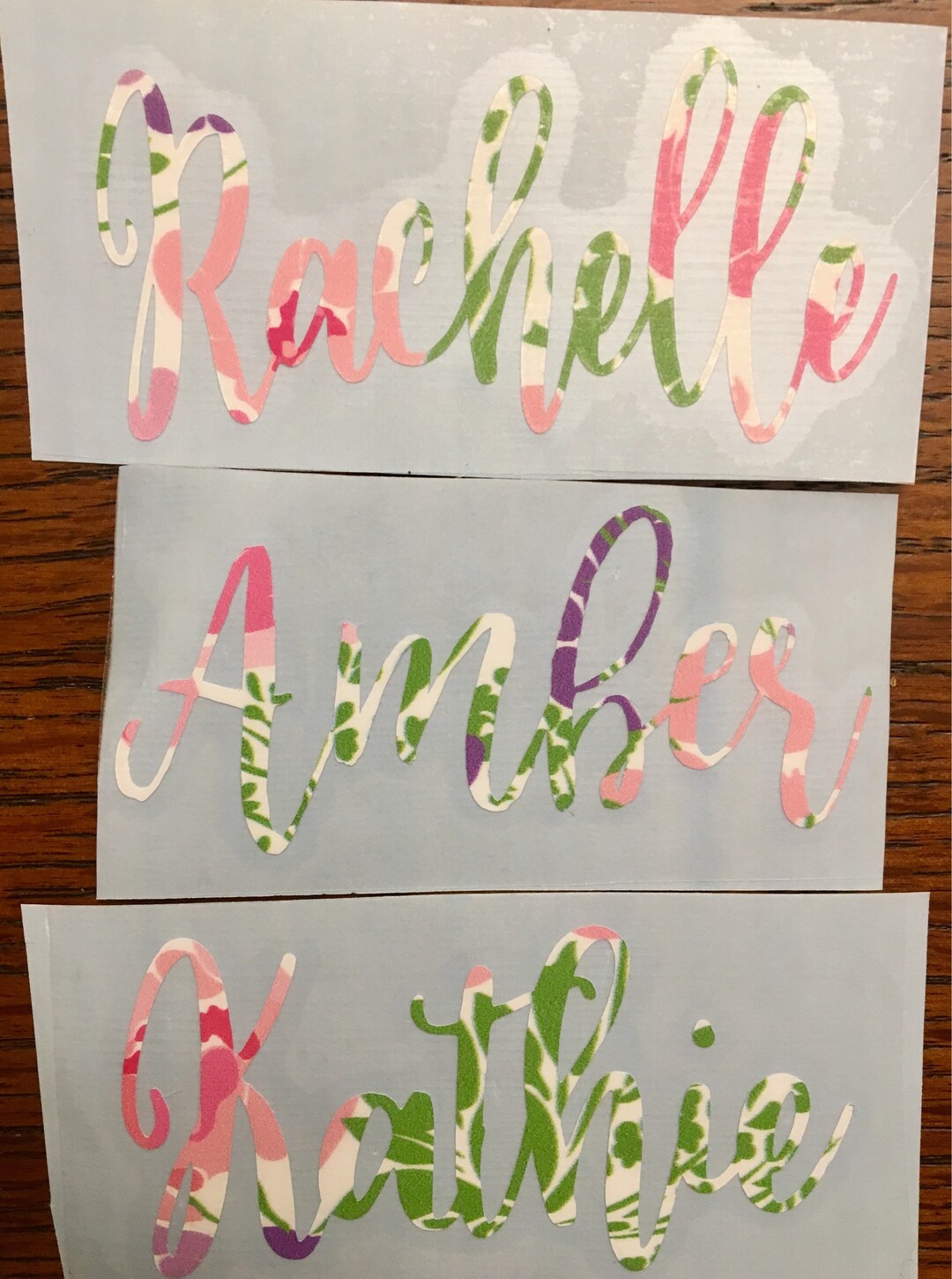 Custom Name Decal, Garden Floral Name Sticker, Monogram Decal ...