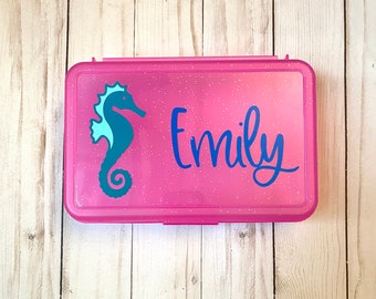 Mermaid Pencil Box Girls Personalized Pencil Box Back to - Etsy