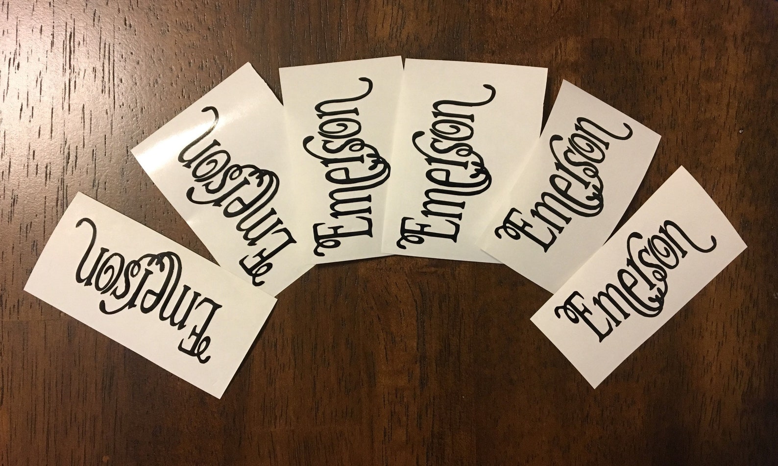 Custom Name Decal Set of 6 Vinyl Name Decal Personalized | Etsy