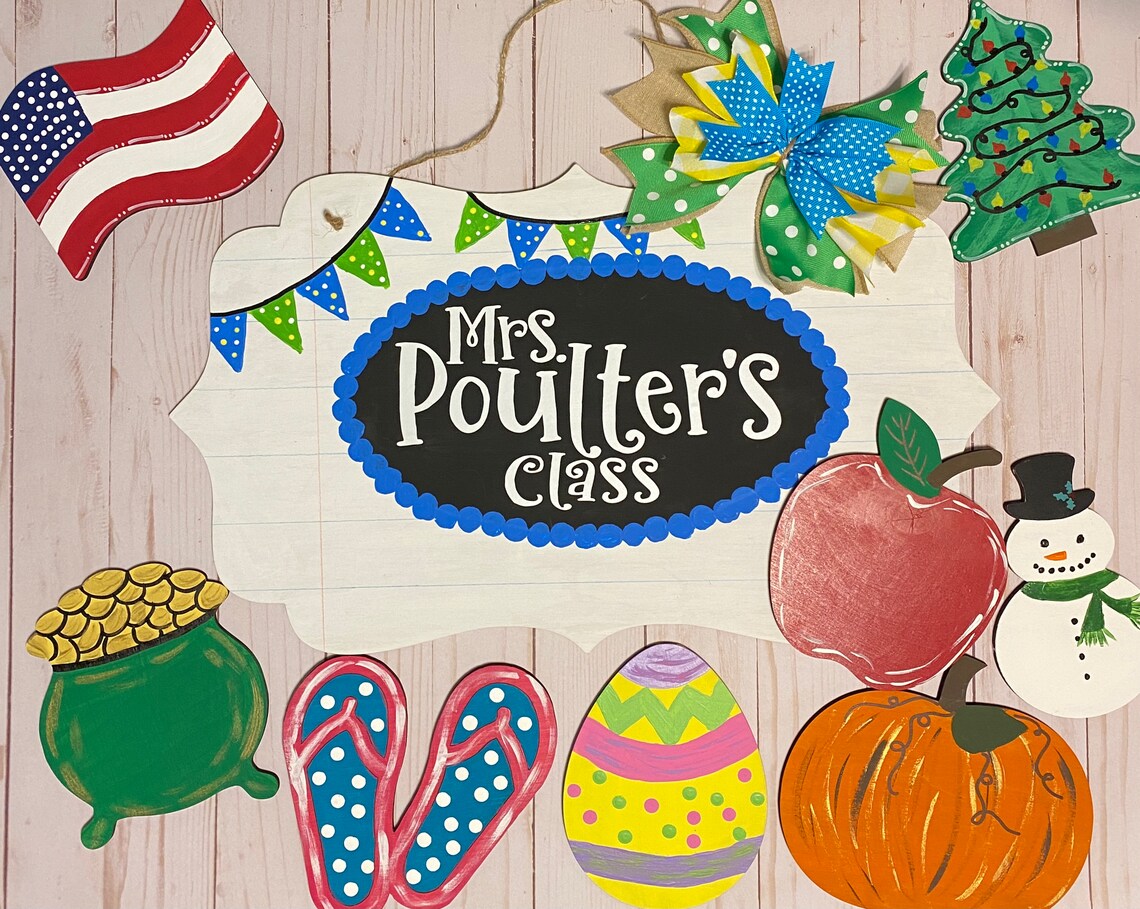 Teacher Classroom Door Hanger Custom Teacher Gift - Etsy