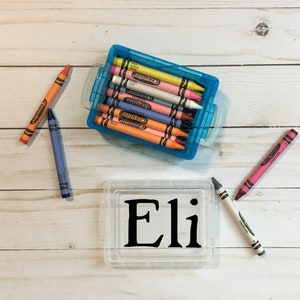 Personalized School Supply Box, Personalized Crayon Box, Back to School ...