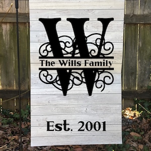 Personalized Garden Flag, Monogram House Flag, Farmhouse Style, Spring ...