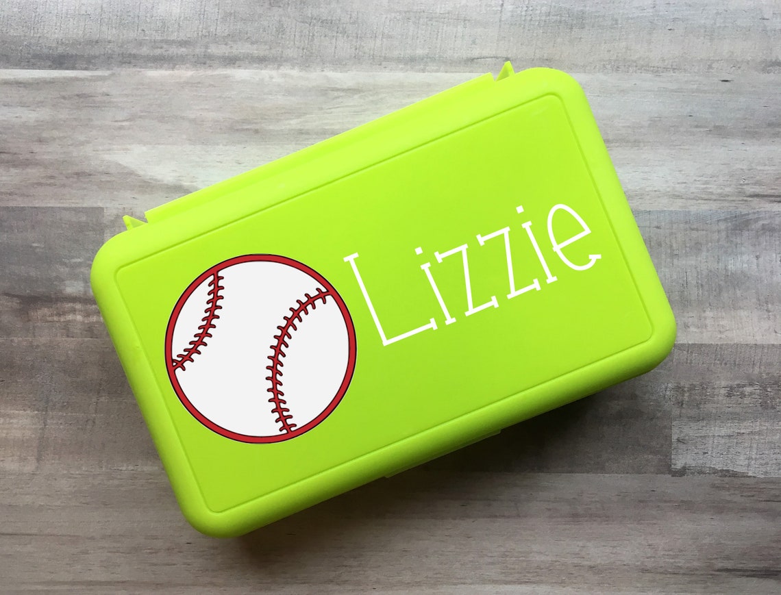Personalized Pencil Box Back to School Pencil Box Baseball - Etsy