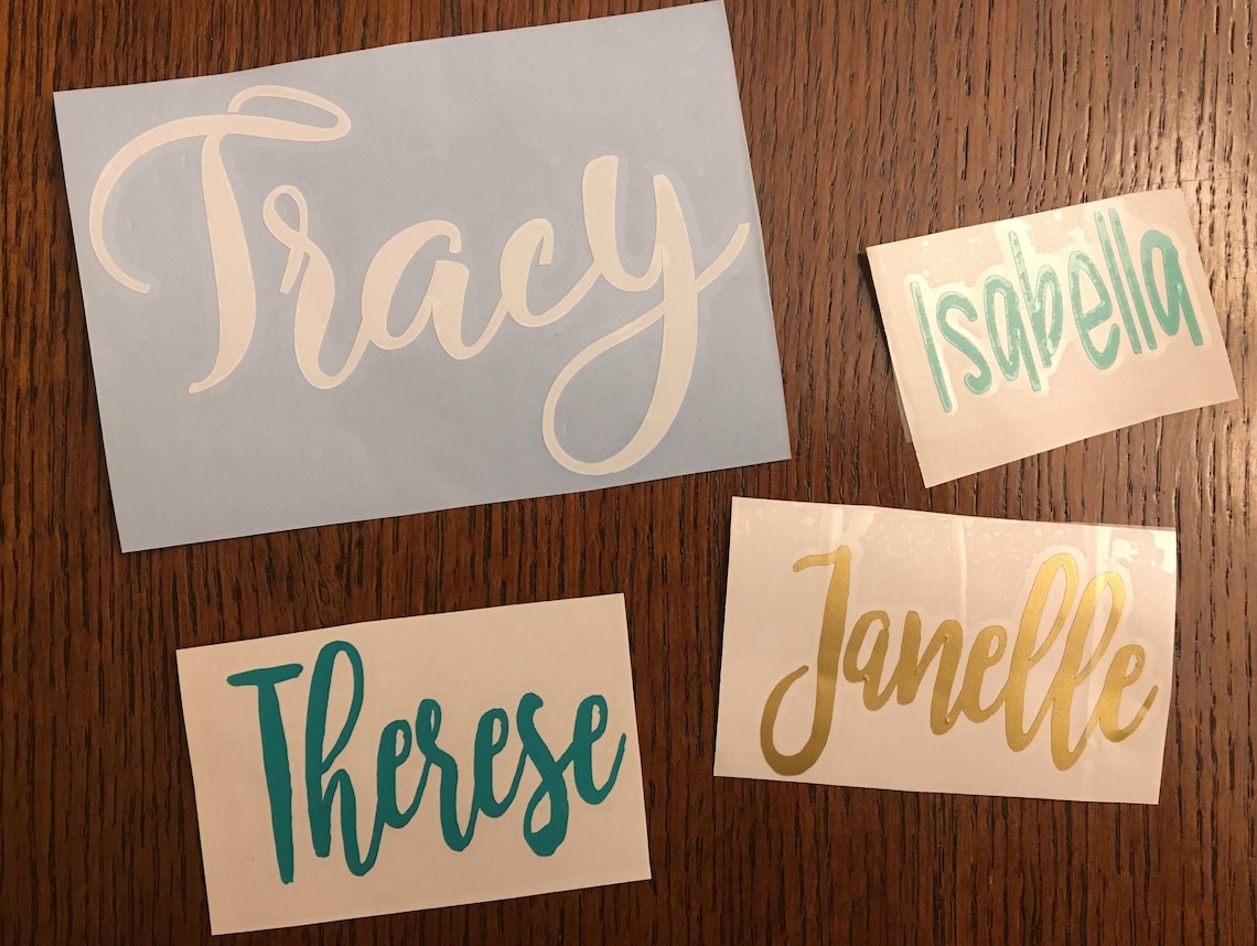 Custom Name Decal Vinyl Name Sticker Personalized Name | Etsy