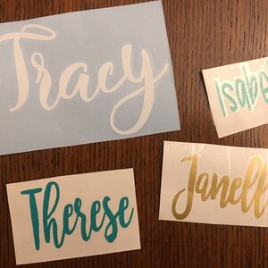 Custom Name Decal, Vinyl Name Sticker, Personalized Name Decal, Yeti ...