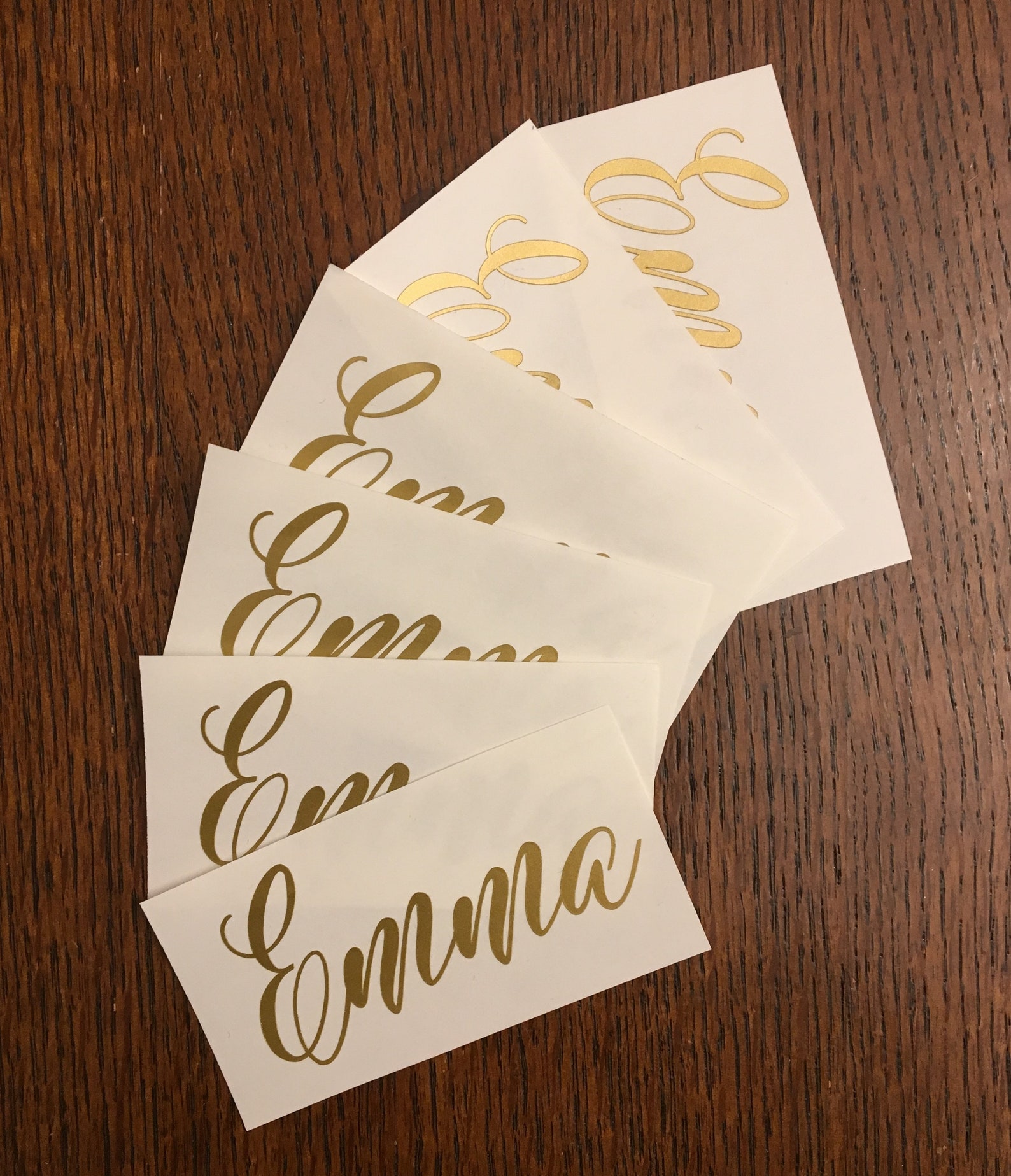 Custom Name Decal Set of 6 Vinyl Name Decal Personalized | Etsy