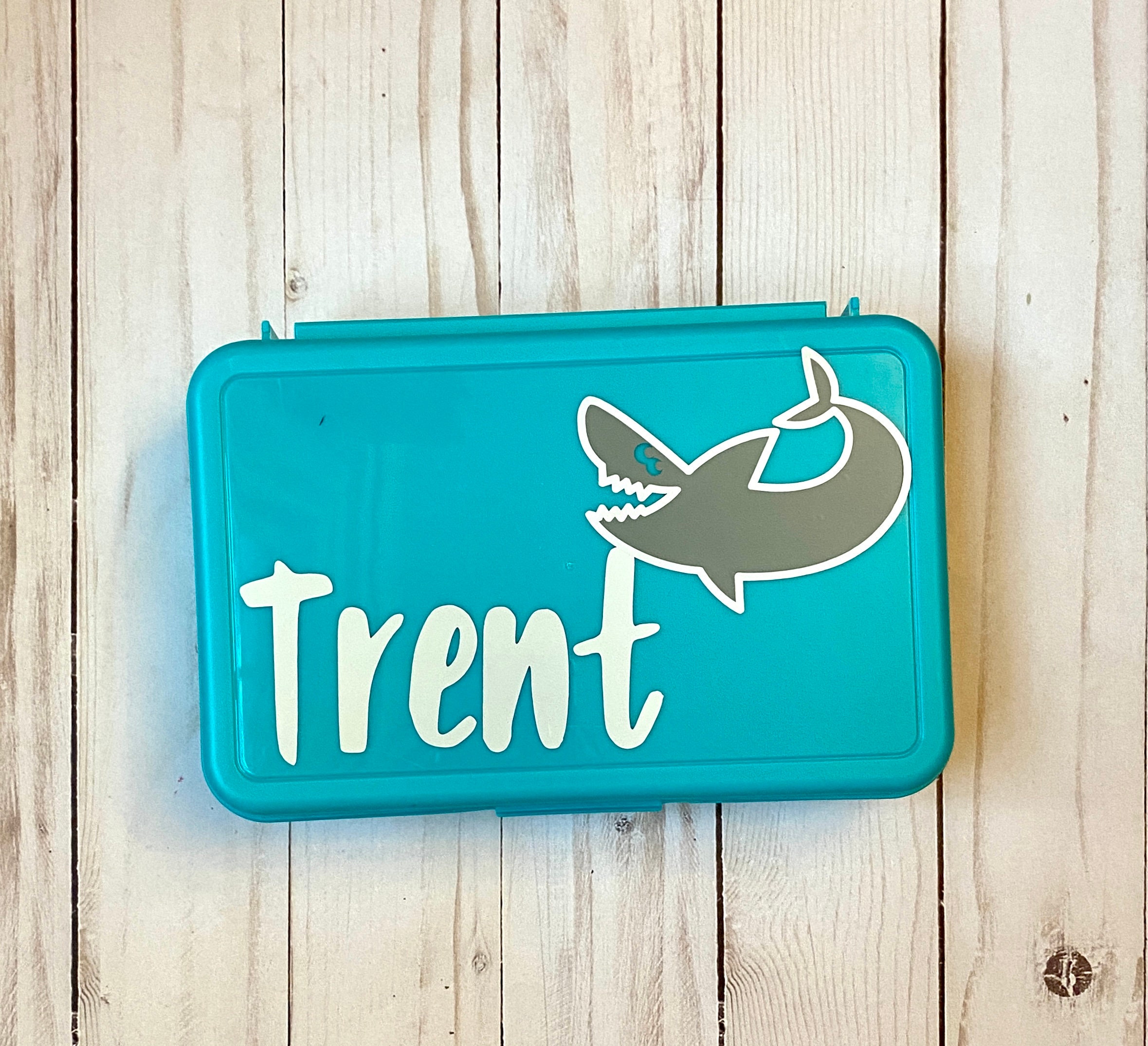 Boys Shark Pencil Box Personalized Pencil Box Back to School - Etsy
