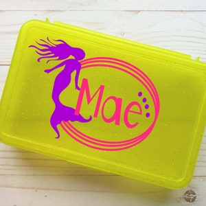 Mermaid Pencil Box, Girls Personalized Pencil Box, Back to School Gift ...
