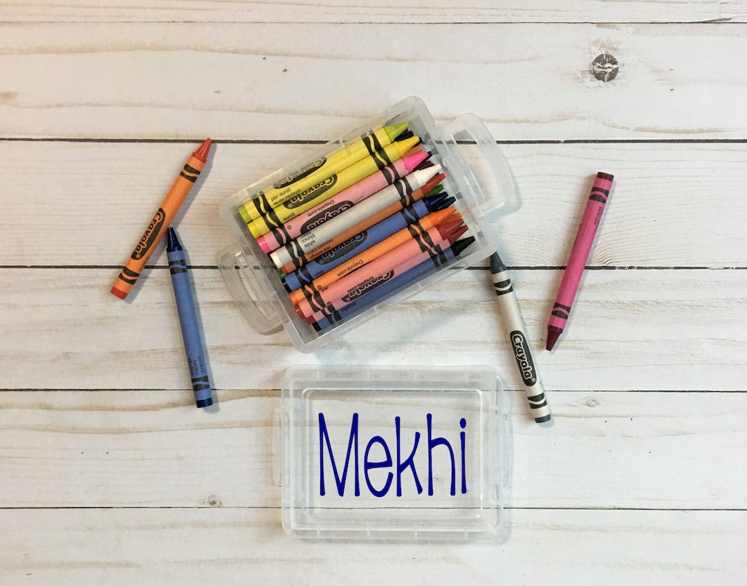 Back to School Crayon Box, Personalized School Supply Box, Personalized ...