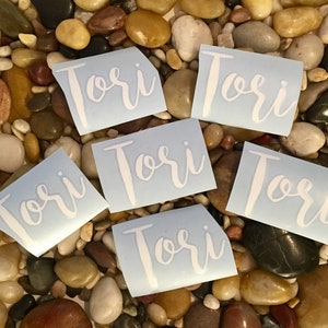Custom Name Decal, Set of 6, Vinyl Name Decal, Personalized Decal ...