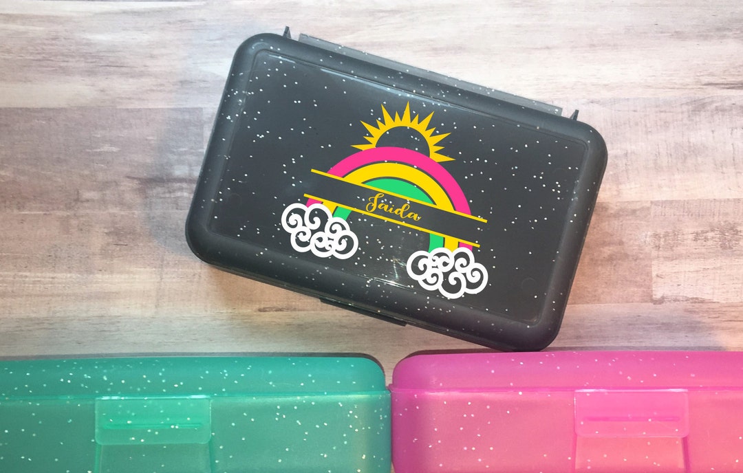 Personalized Pencil Box, Back to School Pencil Box, Rainbow Pencil Box ...