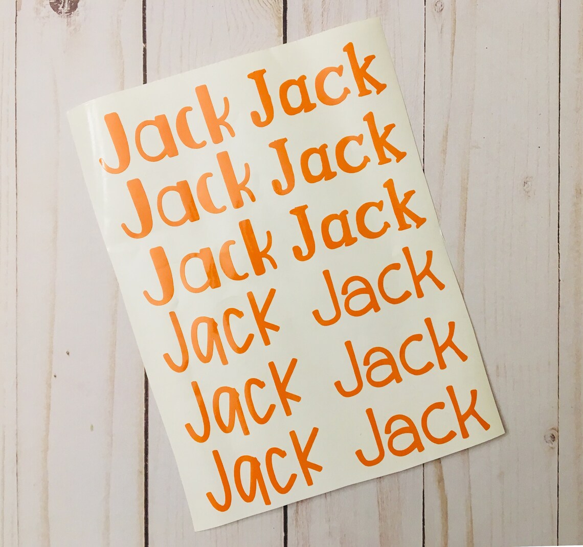 Back to School Supply Label Set Custom Name Decal Set of 12 - Etsy