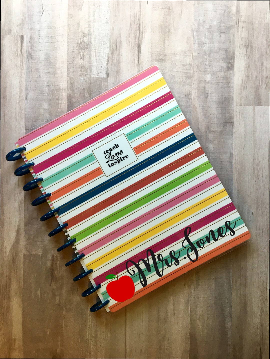 Teacher Apple Decal, Teacher Planner Sticker, Teacher Gift, Erin ...