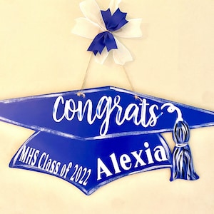 Graduation Banner, Class of '22 Photo Prop, 2022 Grad Cap Door Hanger ...