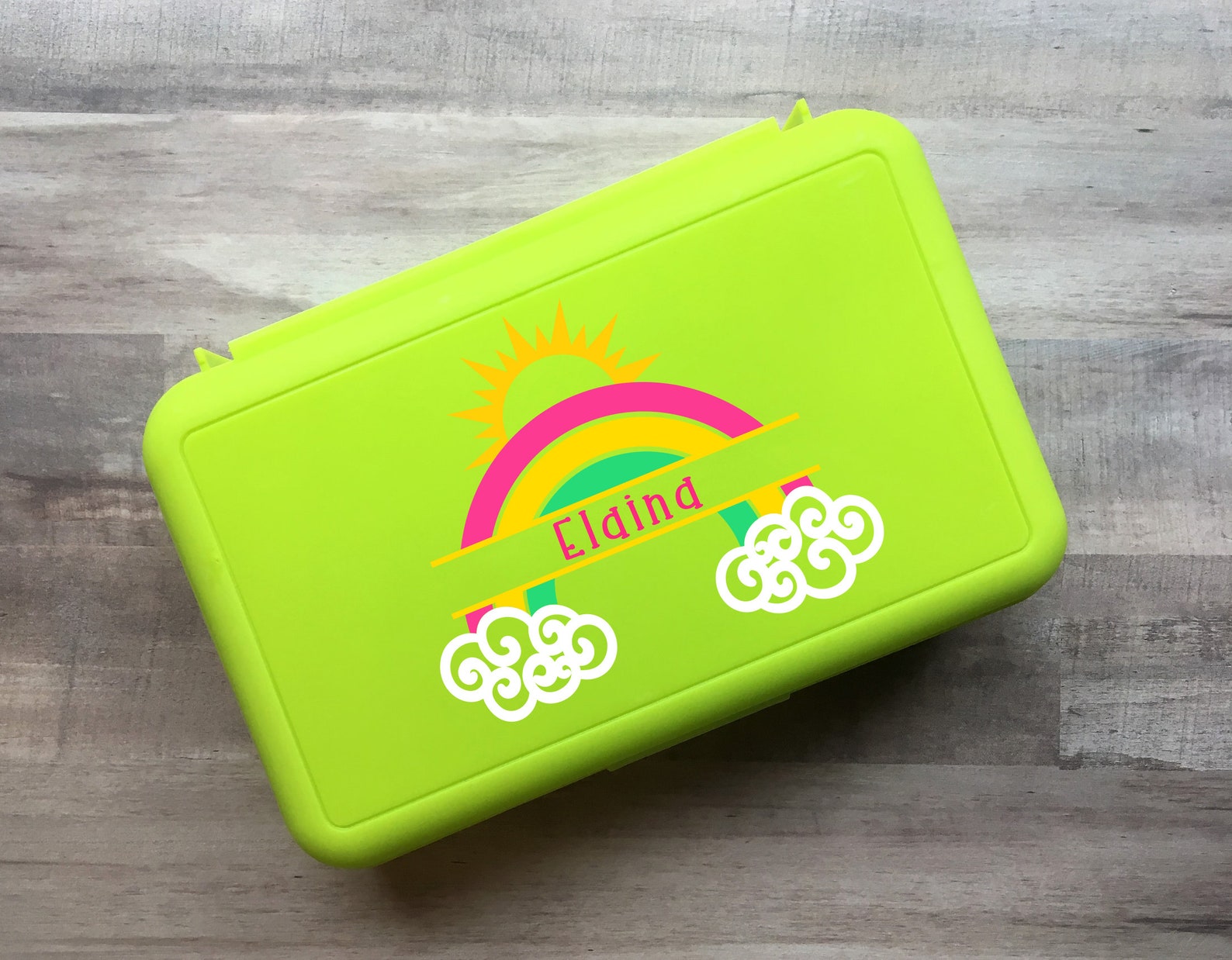 Personalized Pencil Box Back to School Pencil Box Rainbow - Etsy