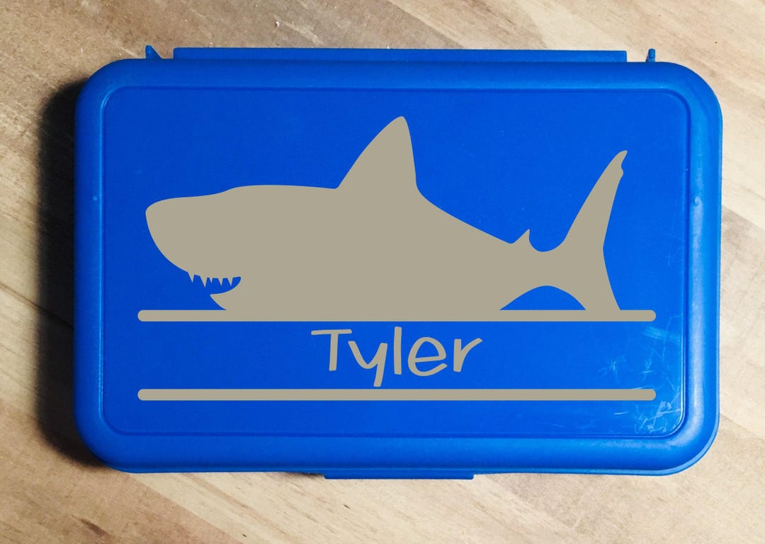 Personalized Shark Pencil Box, Back to School Pencil Box, Boys Pencil ...