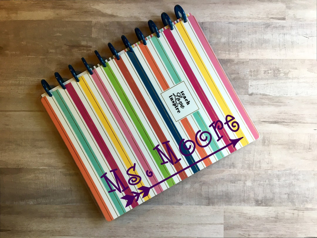 Teacher Planner Name Sticker, Custom Name Decal, Teacher Name Decal ...