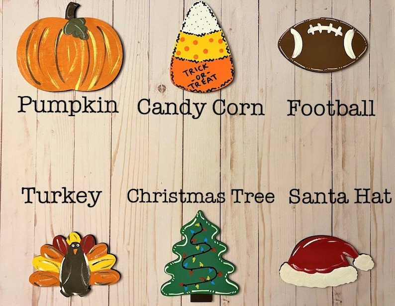 Interchangeable Welcome Sign Pieces Seasonal HOME Wood - Etsy