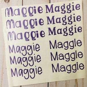 Back to School Supply Label Set, Custom Name Decal, Set of 12, Daycare ...