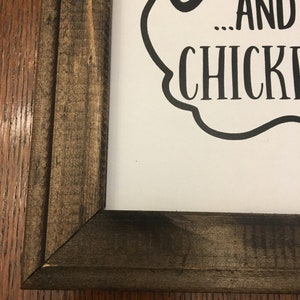 Love and Chickens Sign, Funny Chicken Sign, Chicken Lady Gift, Chicken ...