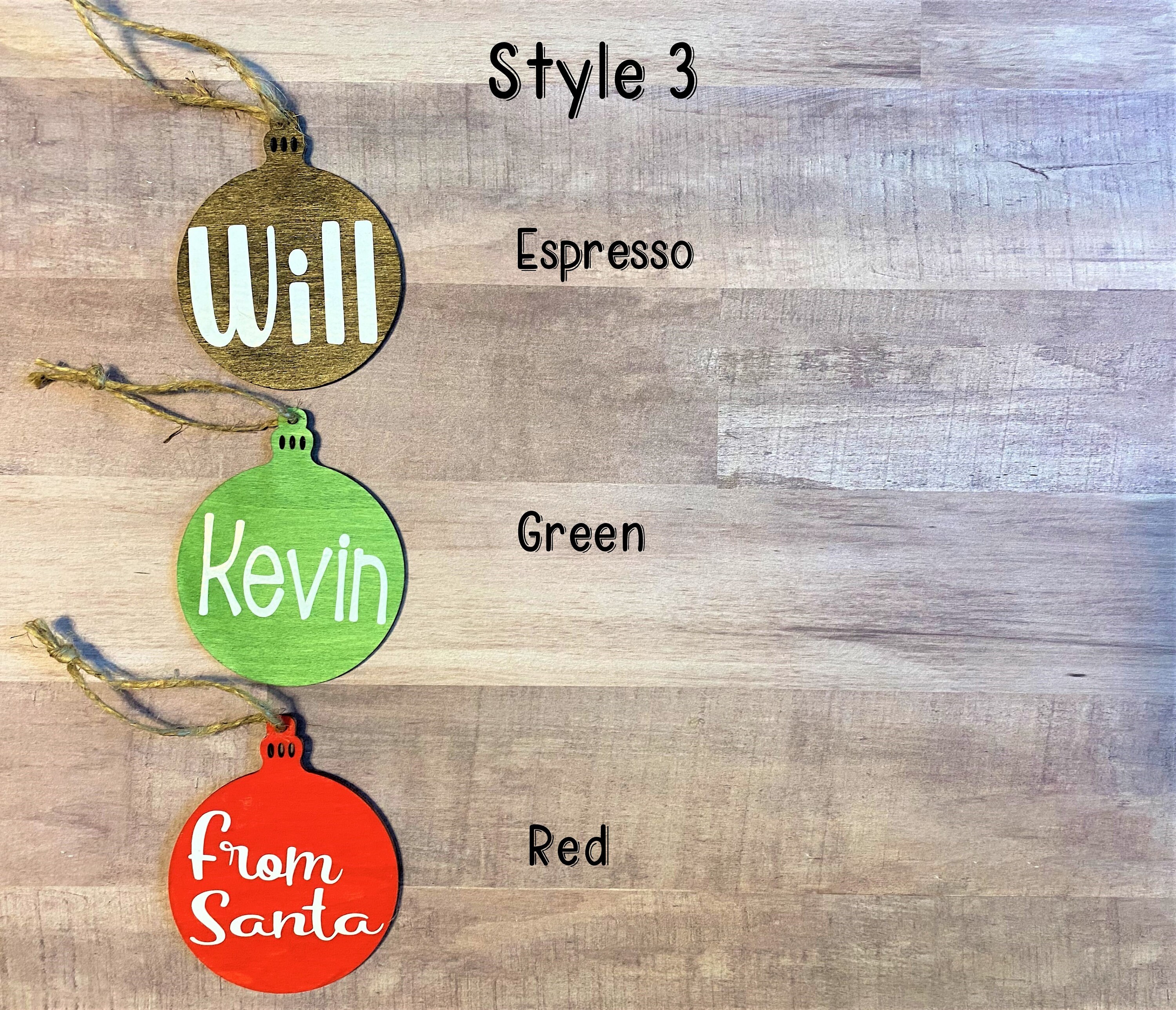 Custom Wooden Gift Tag Personalized Christmas Wine Bottle | Etsy