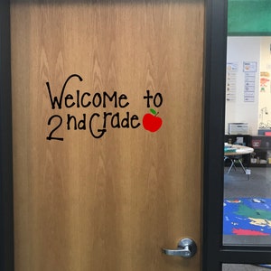 Teacher Name Door Decal, Classroom Door Sticker, Back to School ...