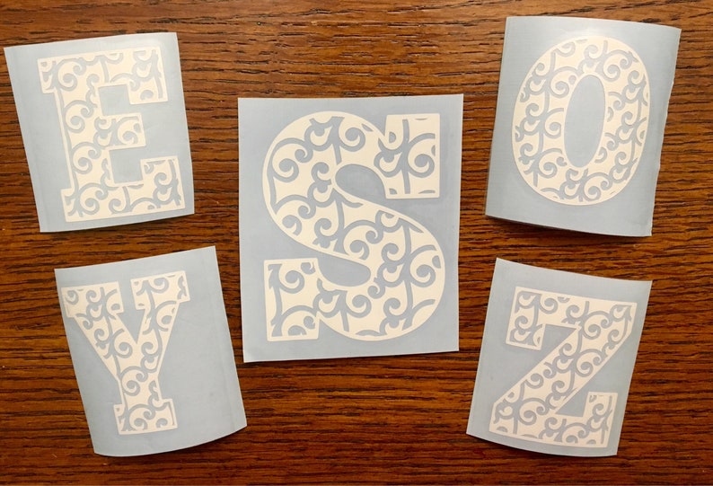 Personalized Initial Monogram Sticker Custom Monogram Decal | Etsy